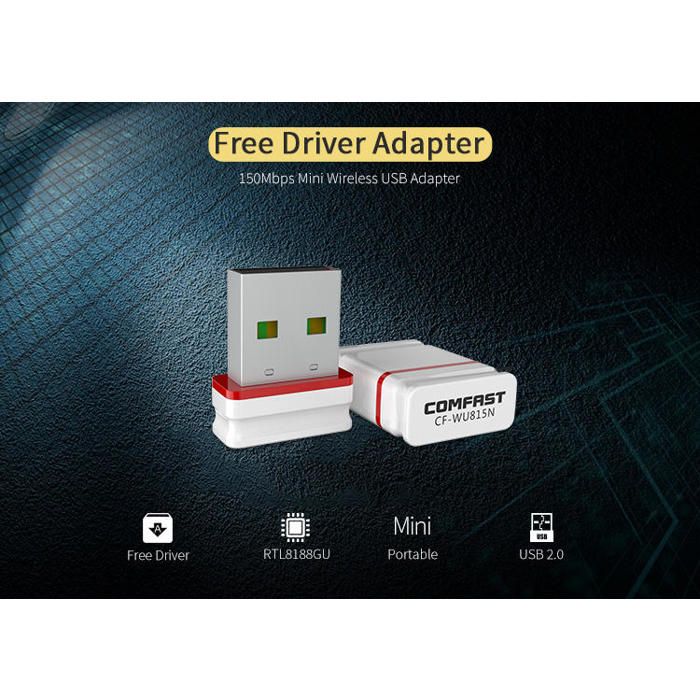 Adaptateur WiFi USB - RNCYN - Nano - Sans pilote - 2.4GHz - 150Mbps ...
