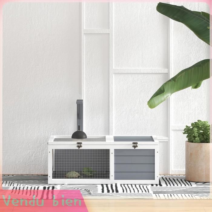 LIA Maison tortue 2 espaces support lampe gris 81x48x31,5cm - Cdiscount ...