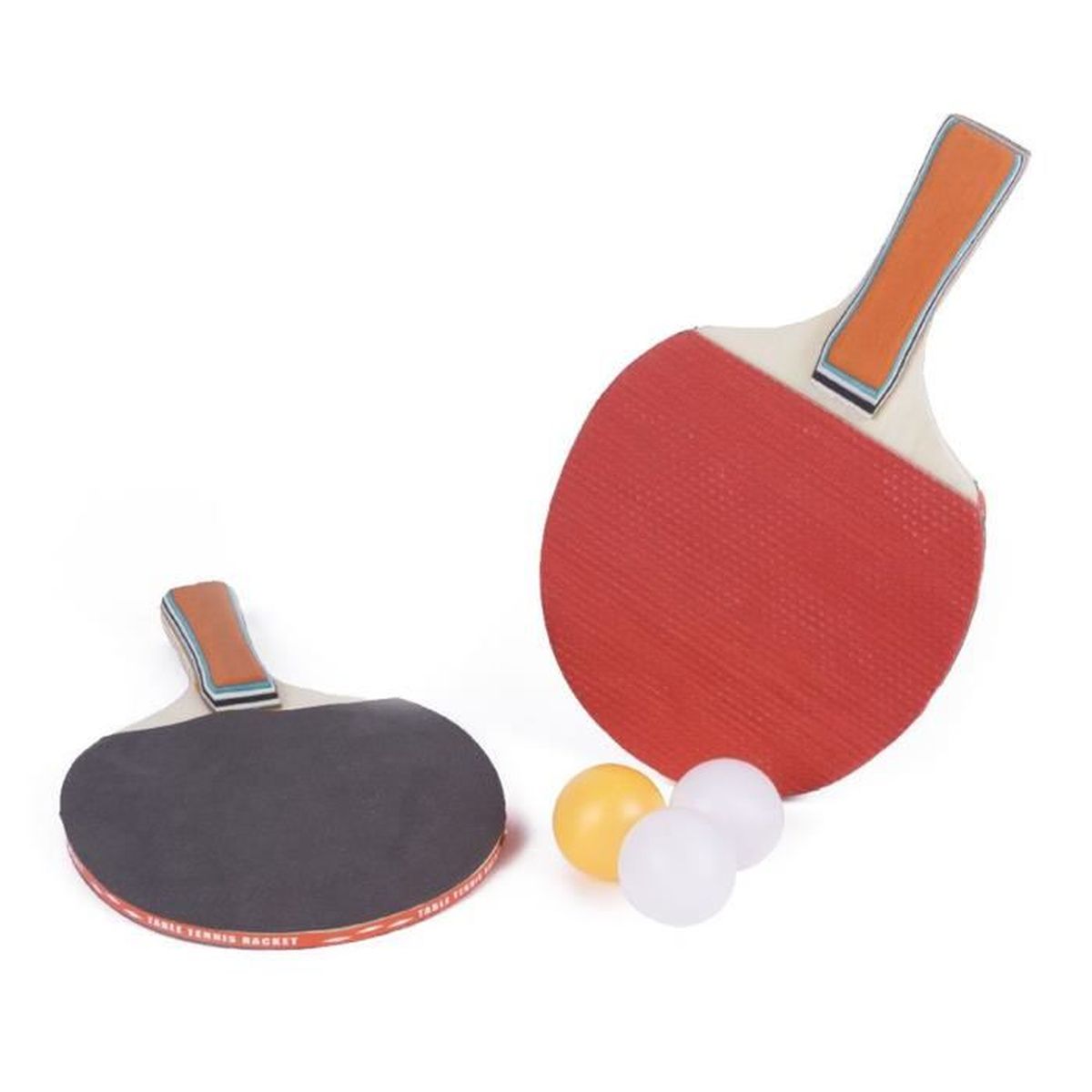 H-basics Set de ping-pong 2x raquettes de ping-pong + 3 balles de ping ... H-basics Set de ping-pong 2x raquettes de ping-pong + 3 balles de ping ...