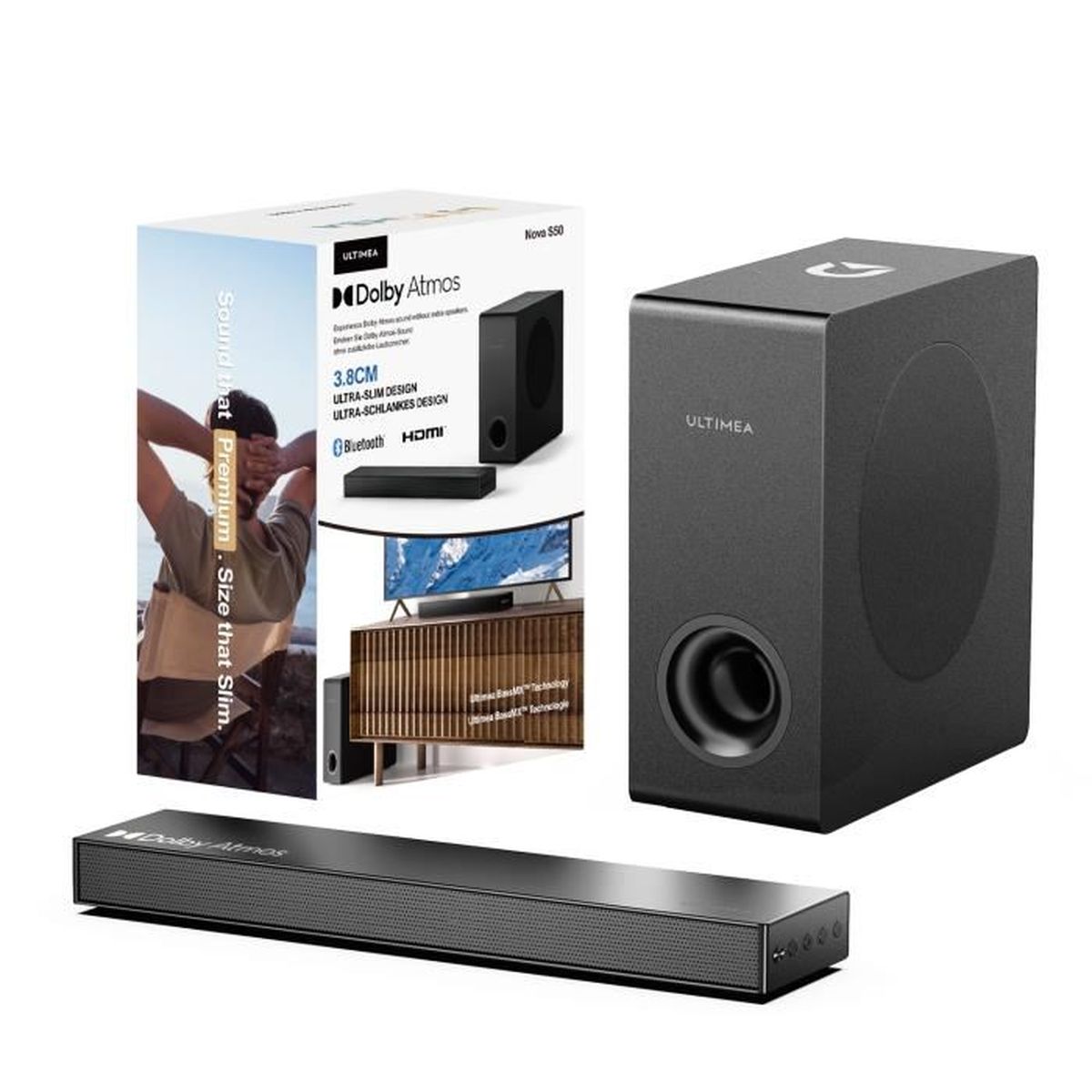 Ultimea Barre de son - Dolby Atmos - 2.1 CH soundbar avec subwoofer ...