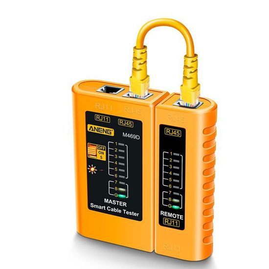 Testeur de Câble Réseau Testeur LAN RJ11 et RJ45 Test de fil LAN ...