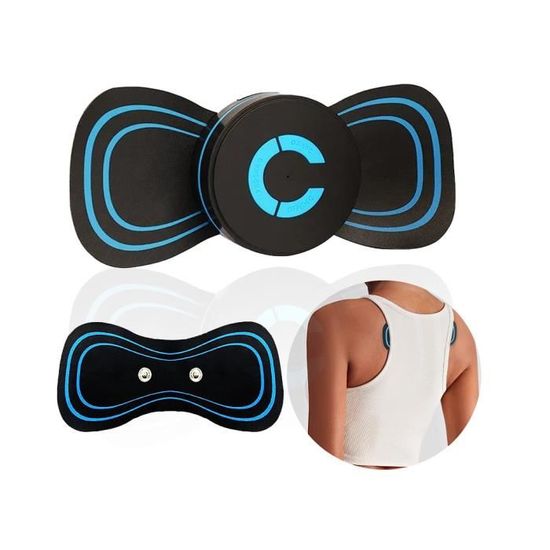 Mini Appareil de Massage EMS à Micro-Courant, Mini Masseur Cou Électrique Portable sans Fil EMS ...