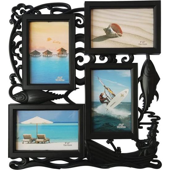 Cadres photo multiples, cadre photo à combinaison de 4 photos créatives ...