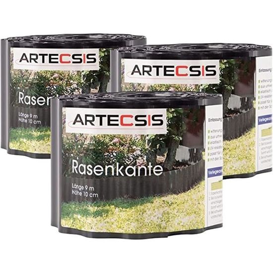 Lot De 3 Bordure Jardin En Plastique À Planter - 9Mx10Cm, Anthracite-Flexible[u397] - Cdiscount ...