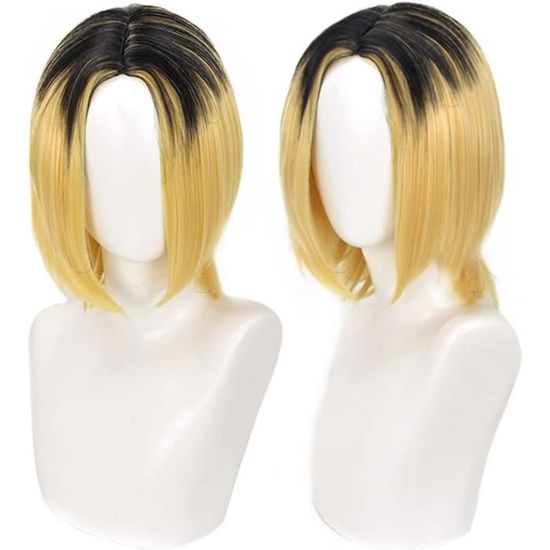 Haikyuu!! Cosplay Kenma Kozume Perruque Courte Et Droite Cheveux ...