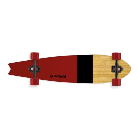 STREET SURFING Longboard Fishtail 42" Line Up Rouge, noir et beige ...