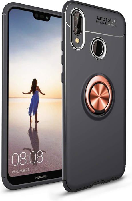Coque Huawei P20 lite Noir or, accessoire antichoc avec films en verre ...