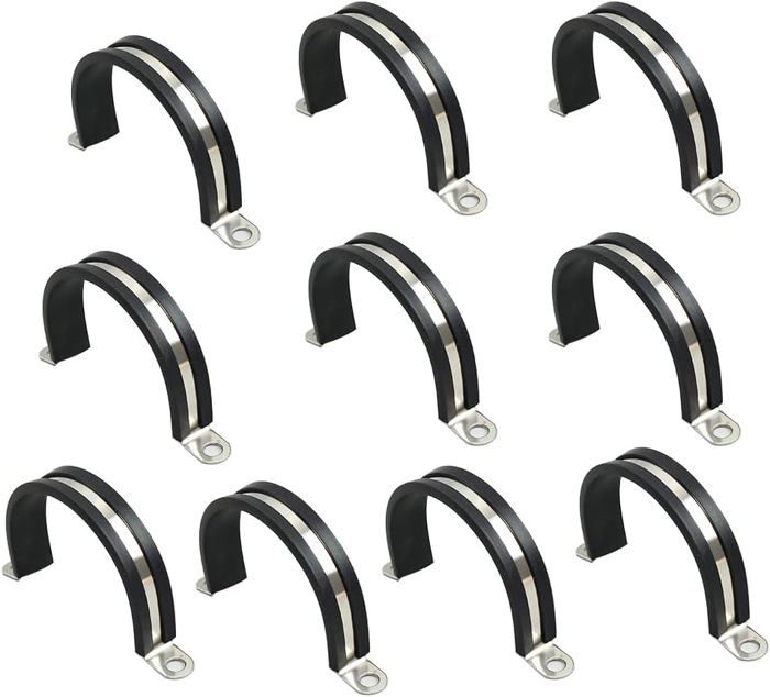 10 pcs 40mm serre-câbles en caoutchouc P clips colliers de serrage colliers de serrage serre ...