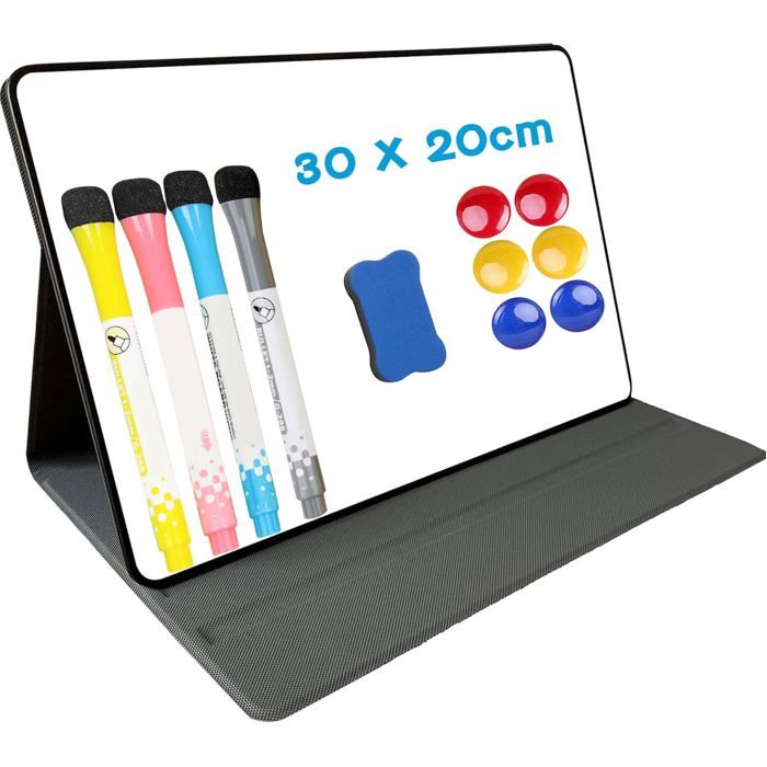 YORFULL A4 Small Whiteboard Magnetic Whiteboard Erasable Foldable with ...
