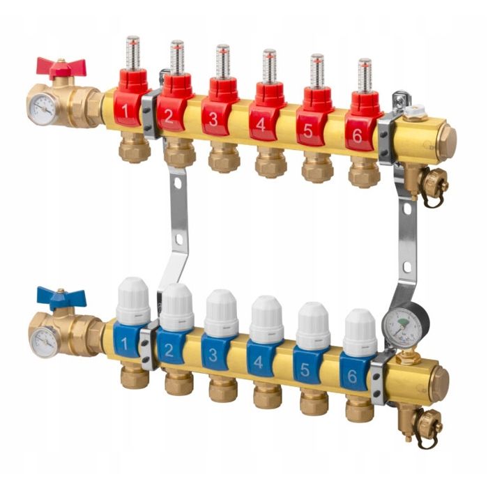 COLLECTEUR POUR CHAUFFAGE PAR LE SOL ENSEMBLE 3 CIRCUITS - Cdiscount ...