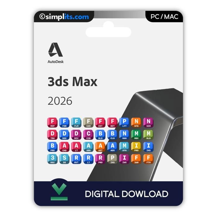 Autodesk 3ds Max 2026 – Abonnement 1 An – Licence officielle ...