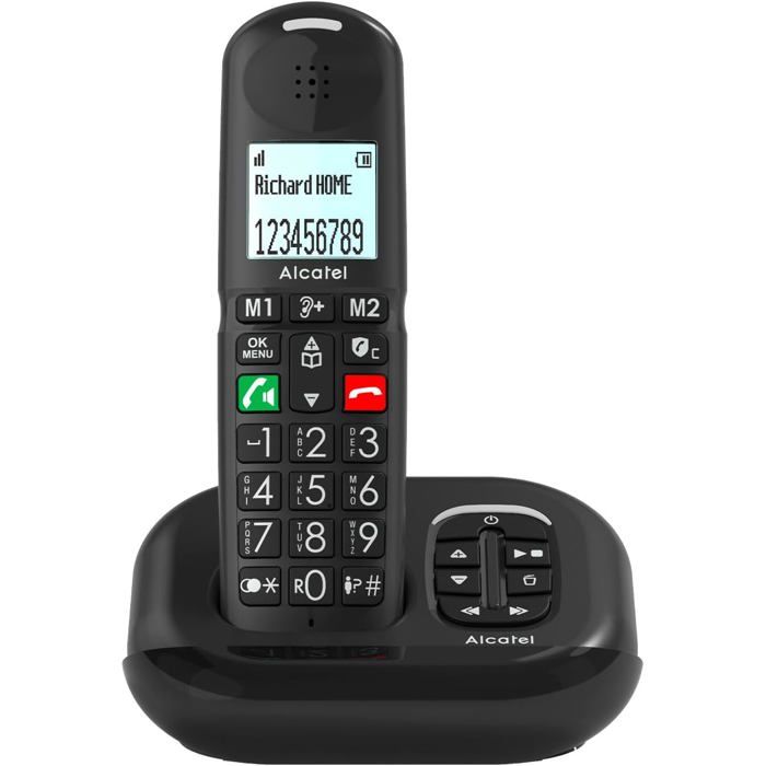Téléphone fixe sans fil senior - FEBEST - Écran haute lisibilité ...