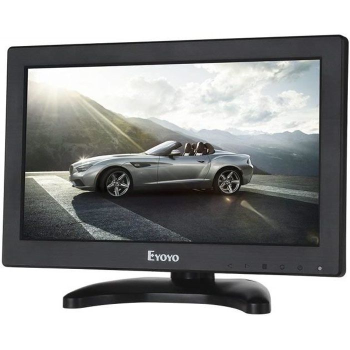 Moniteur LCD TFT 12 pouces Eyoyo - Entrée AV HDMI BNC VGA - Noir ...