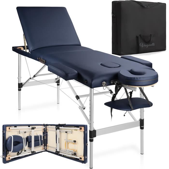 Vesgantti Table De Massage Pliante Aluminium 3 Sections Lit De Massage