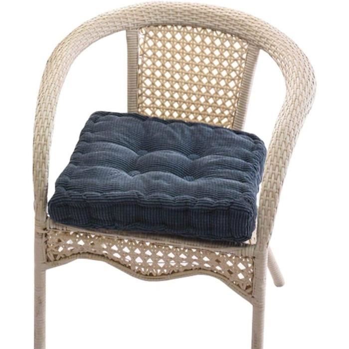 Galette De Chaise Doux Épais Velours Côtelé Coussin De Chaise 45X45Cm ...