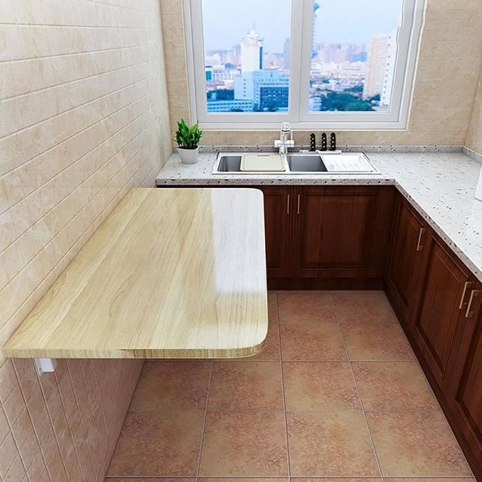 Table Murale Rabattable Table Pliante, Table À Manger Murale, Bureau D ...