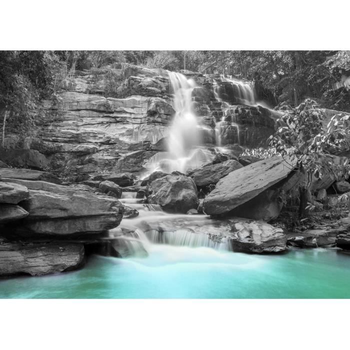 Papier Peint Intissé Mural Cascade Nature Moderne Toison Salon Chambre ...