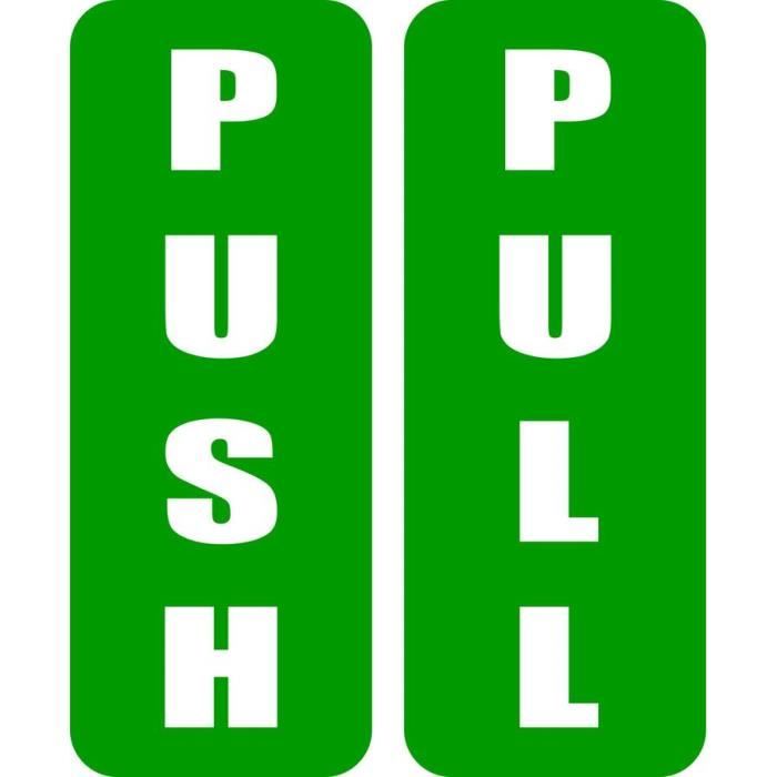 Autocollant sticker push pull poussez tirez porte - Cdiscount Auto