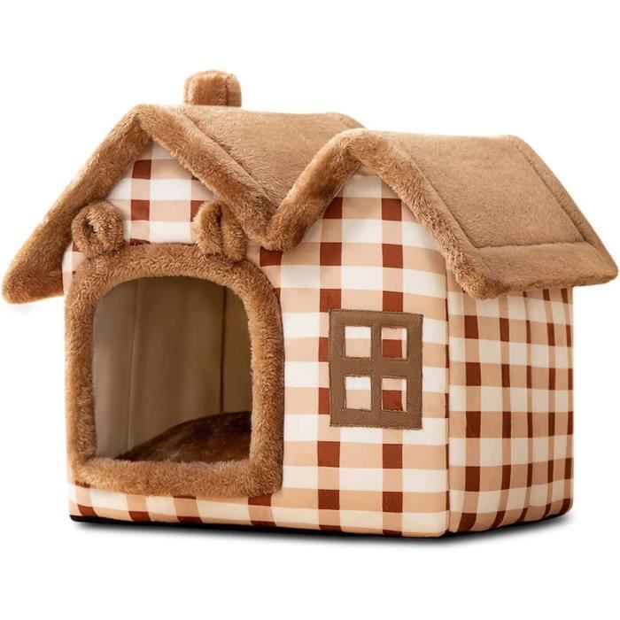 Maison Et Dôme Pour Chat - Lit Grotte Chaud Confortable Peluche Chien ...