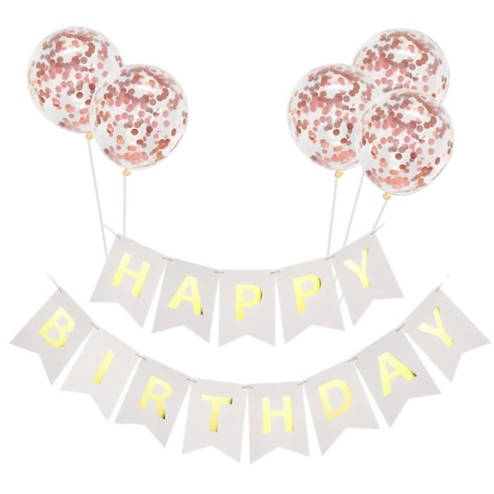 D F05 - Ensemble de ballons joyeux anniversaire, 1 ensemble, banderole ...