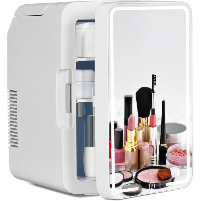 Mini Frigo De Chambre 2 En 1 10 Litres Avec Miroir LED à Intensité ...