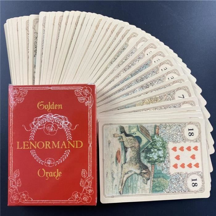 CRAZE Golden Lenormand Oracle Cards Deck Tarot Cards Deck Party Famliy ...