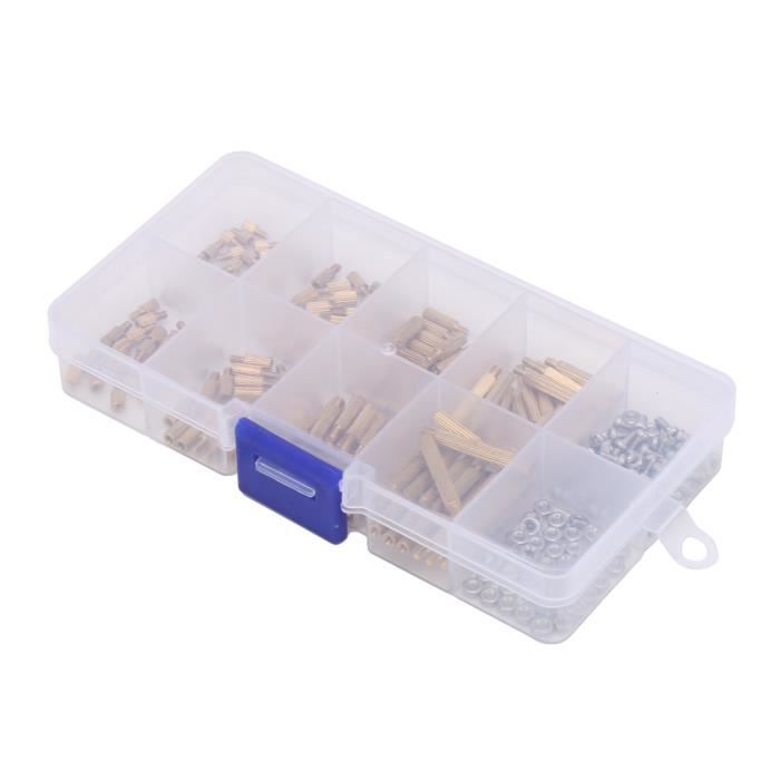 EJ.life Boîte d'assortiment d'écrou d'écartement 260pcs Kit d'entretoise d'écartement Boîte d ...