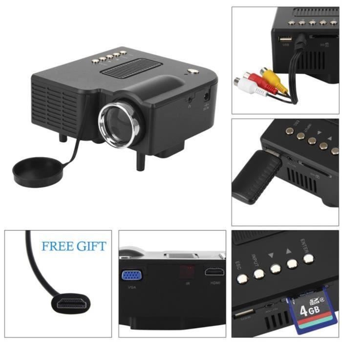 GOBRO@Excelvan UC28 Mini Vidéoprojecteur LED Portable 320 x 240 Cinéma ...