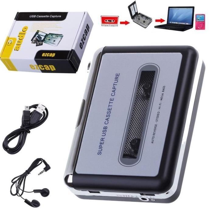 Lecteur Cassette portable pour Capturer la musique audio MP3 via USB ...