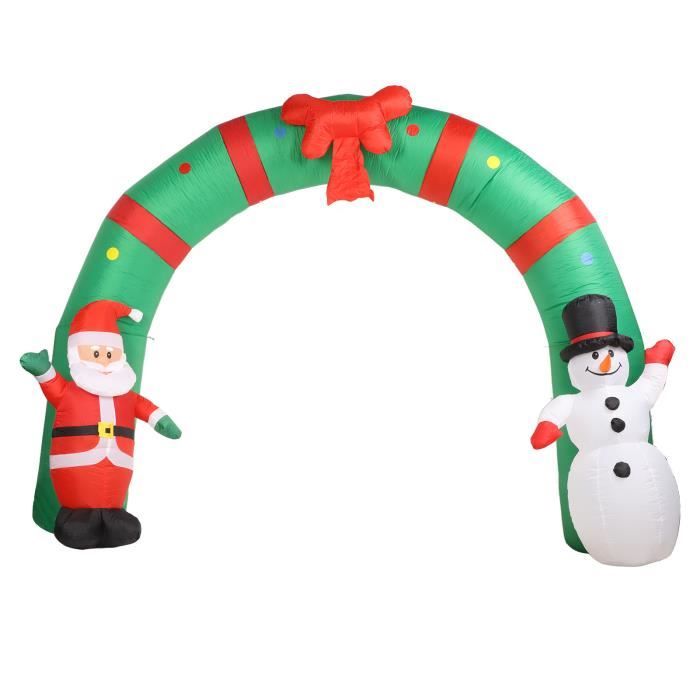 GOTOTOP Arche de Noël Arche gonflable de Noël éclairée par LED avec le ...