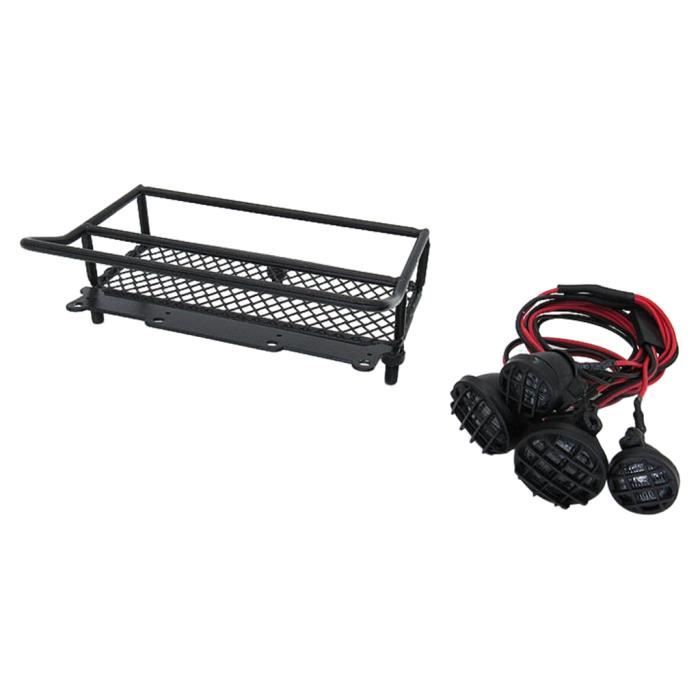 RC 1:10 Toit Bagages Rack A MENÉ La Lumière pour WPL D12 Lumineux LED ...