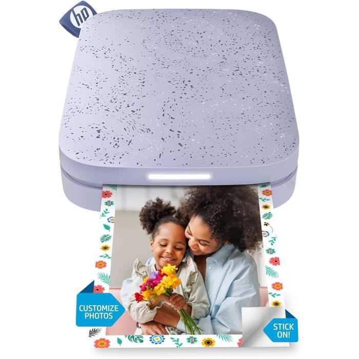 Imprimante photo portable - HP - Sprocket - Violet - ZINK 2x3 - iOS ...