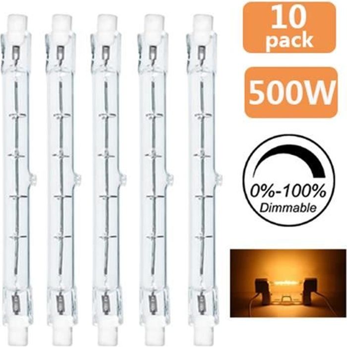 Kimjo Ampoules Halogènes R7S 118mm 500W Halogènes Linéaires 5000LM ...