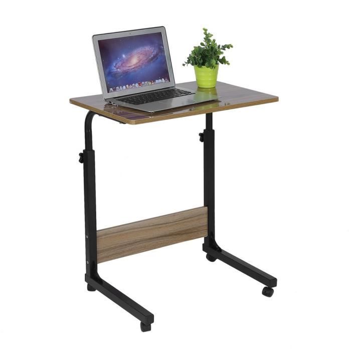 Table D'ordinateur à roulette L 60cm H 70~90cm réglable Portable ...