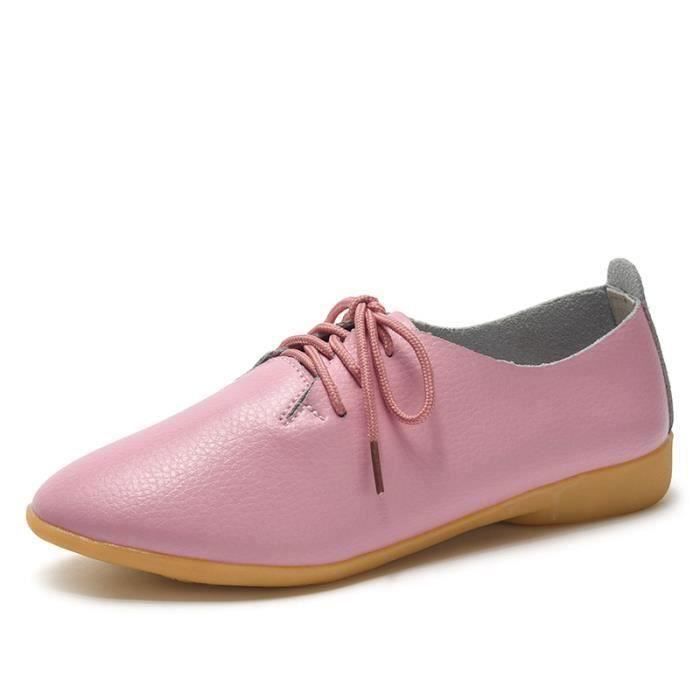 Chaussures Femme Chaussures cuir femme mode chaussures respirantes à ...