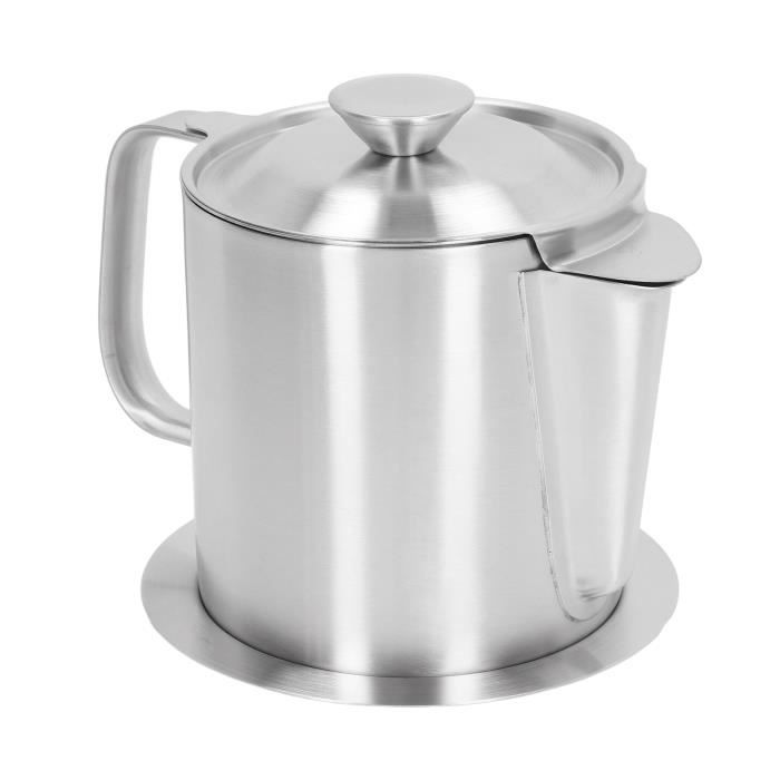 Qiilu Conteneur de graisse Récipient à graisse en acier inoxydable 304 ...