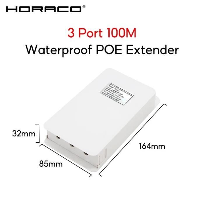 Câble d'alimentation,POE Extender 2 ports étanche IEEE 802.3at-802.3af ...