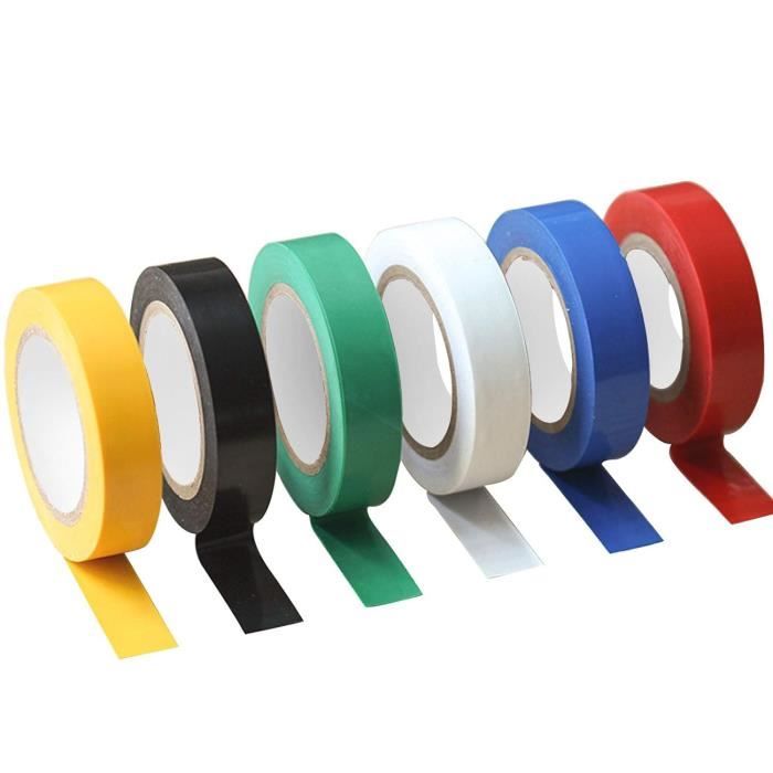 Ruban électrique,6 Pièces Ruban adhésif isolant, Ruban Électrique ...