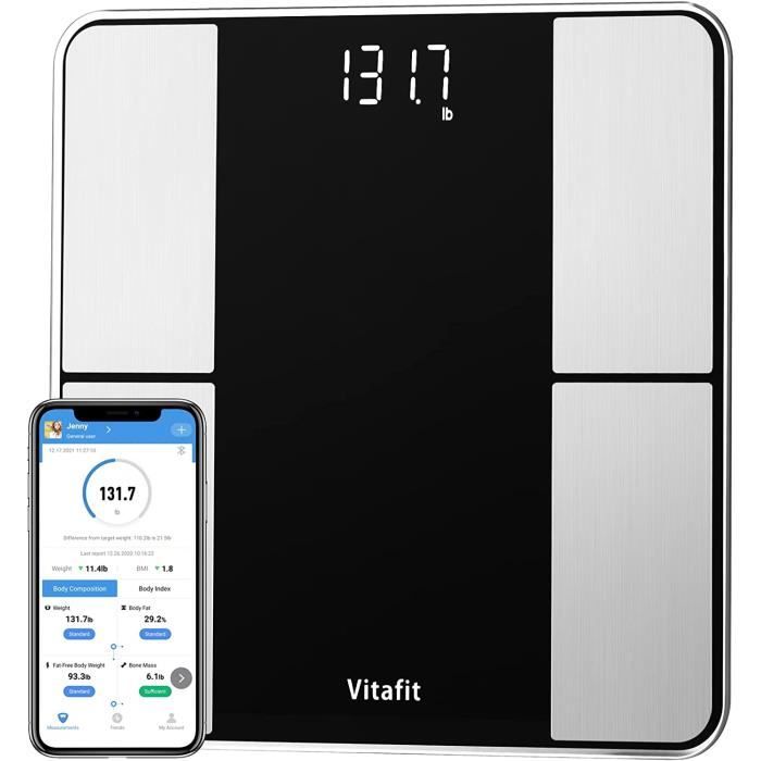 Vitafit Balance Pese Personne, Balance Connectée Bluetooth Pèse ...