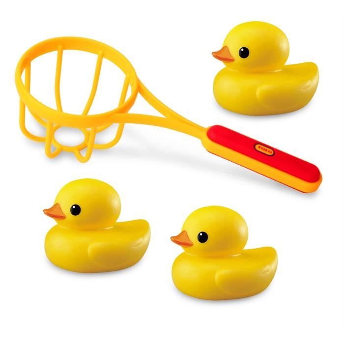 Jouet de bain - TOLO - Tolo Classic Badeenden Set incl. Vangnet - Jaune ...