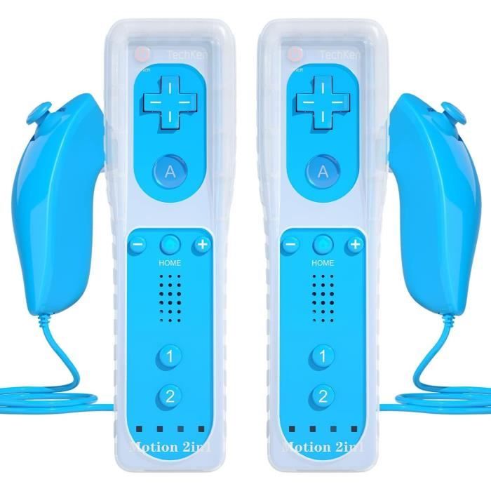 Techken 2 Pièce Manette De Wii Avec Manette Nunchuck,Contrôleur De Wii ...