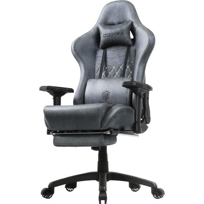 Chaise Gaming Ergonomique Style De Course Avec Support Et Coussin De ...