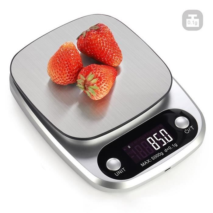 BALANCE CULINAIRE ELECTRONIQUE,5Kg(0.1g)--Balance de cuisine domestique ...