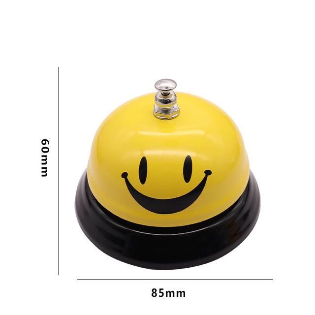 CLOCHE DE SERVICE,Yellow smiley 85MM--Cloche de noël, cloche'appel ...