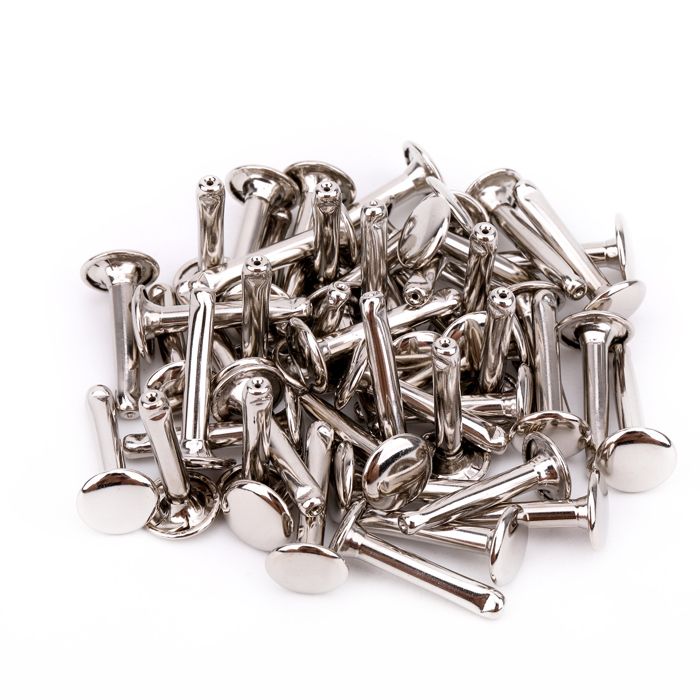 9mm x 14mm Rivets à double capuchon Longs rivets tubulaires en laiton ...