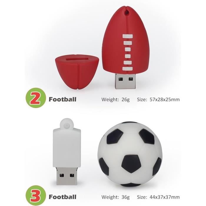 Clé Usb Ballon De Foot Basket Rugby Flash Drive Usb 2.0 Pendrive En ...