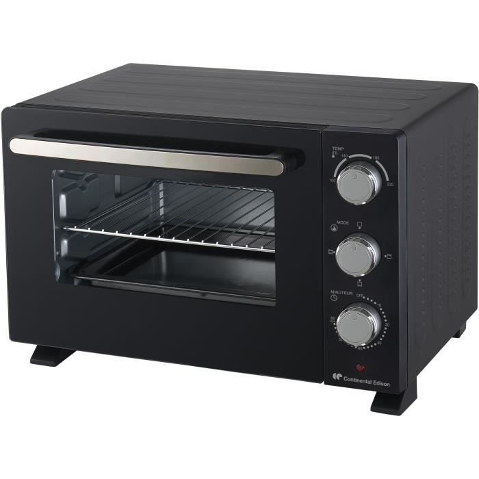 Mini four CONTINENTAL EDISON CEMF23B Noir L46,1 x H29,8 x P37,5 cm 23L - Cdiscount Electroménager