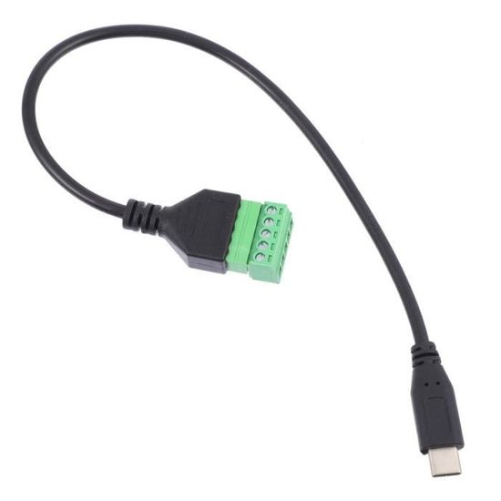 Connecteur de bornier à vis de type Bouchon USB-C à 5pin Adapter Cordon ...