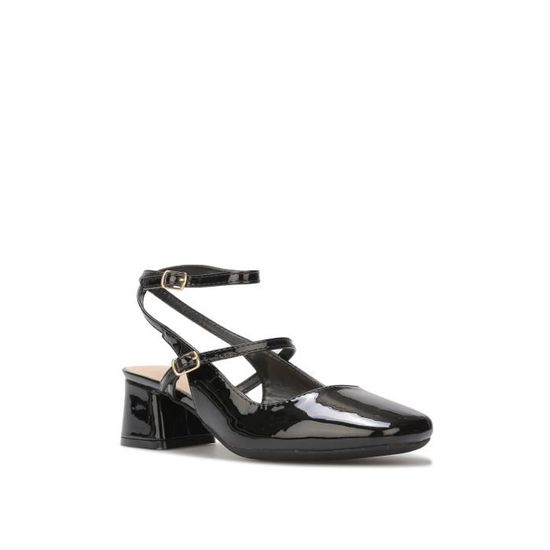 Escarpins slingback à multi-brides - Marque - Modèle - Noir - Large ...