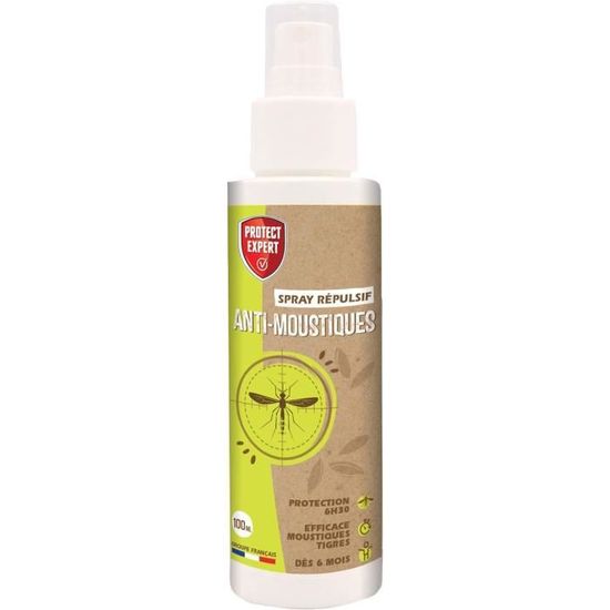 PROTECT EXPERT SPRAYNAT Spray Repulsif 100ml Anti Moustiques A Base D ...